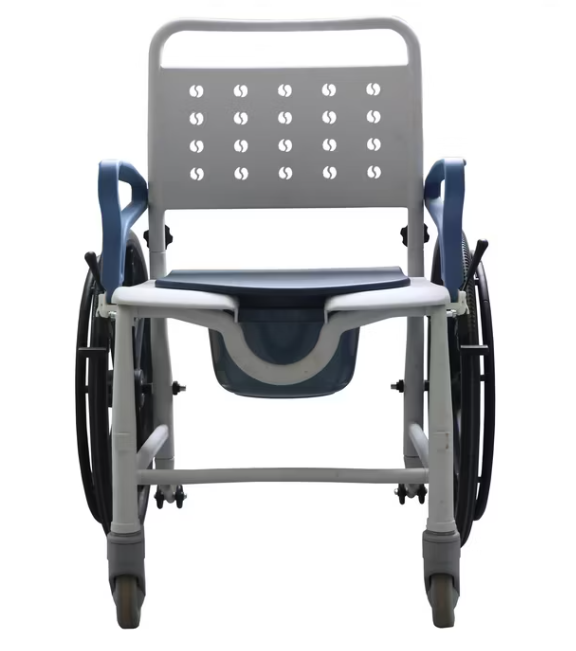 MEDPRO™ Self-Propel Anti-rust Plastic Mobile Toilet Commode Chair with ...