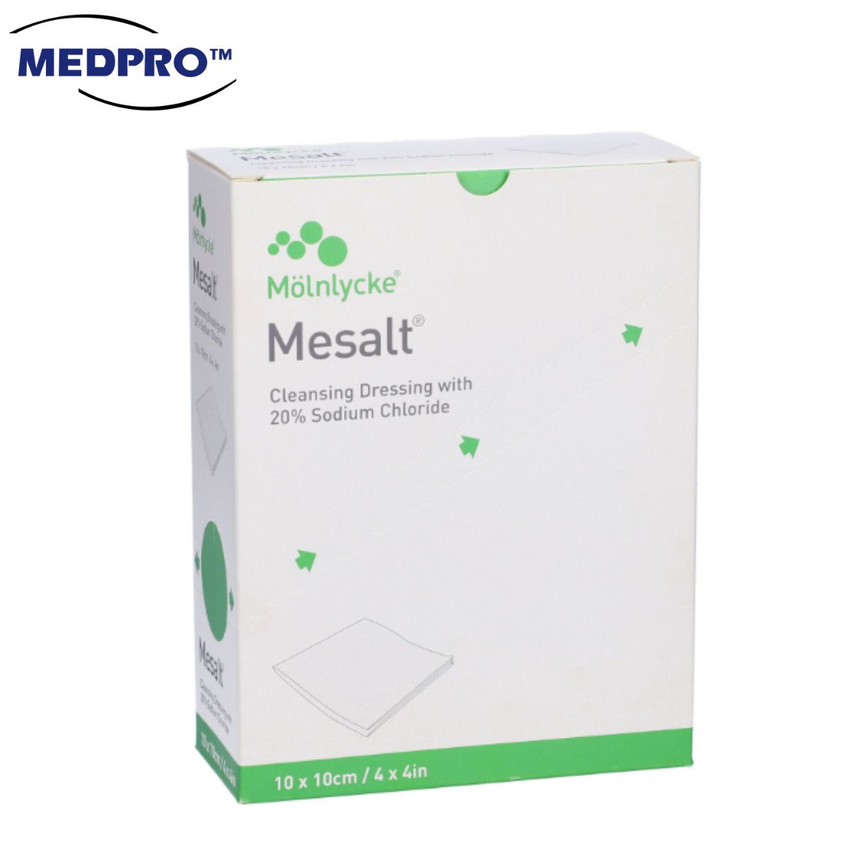 Molnlycke Mesalt Ribbon Gauze Dressing (2cm x 100cm) | (10cm x 10cm ...