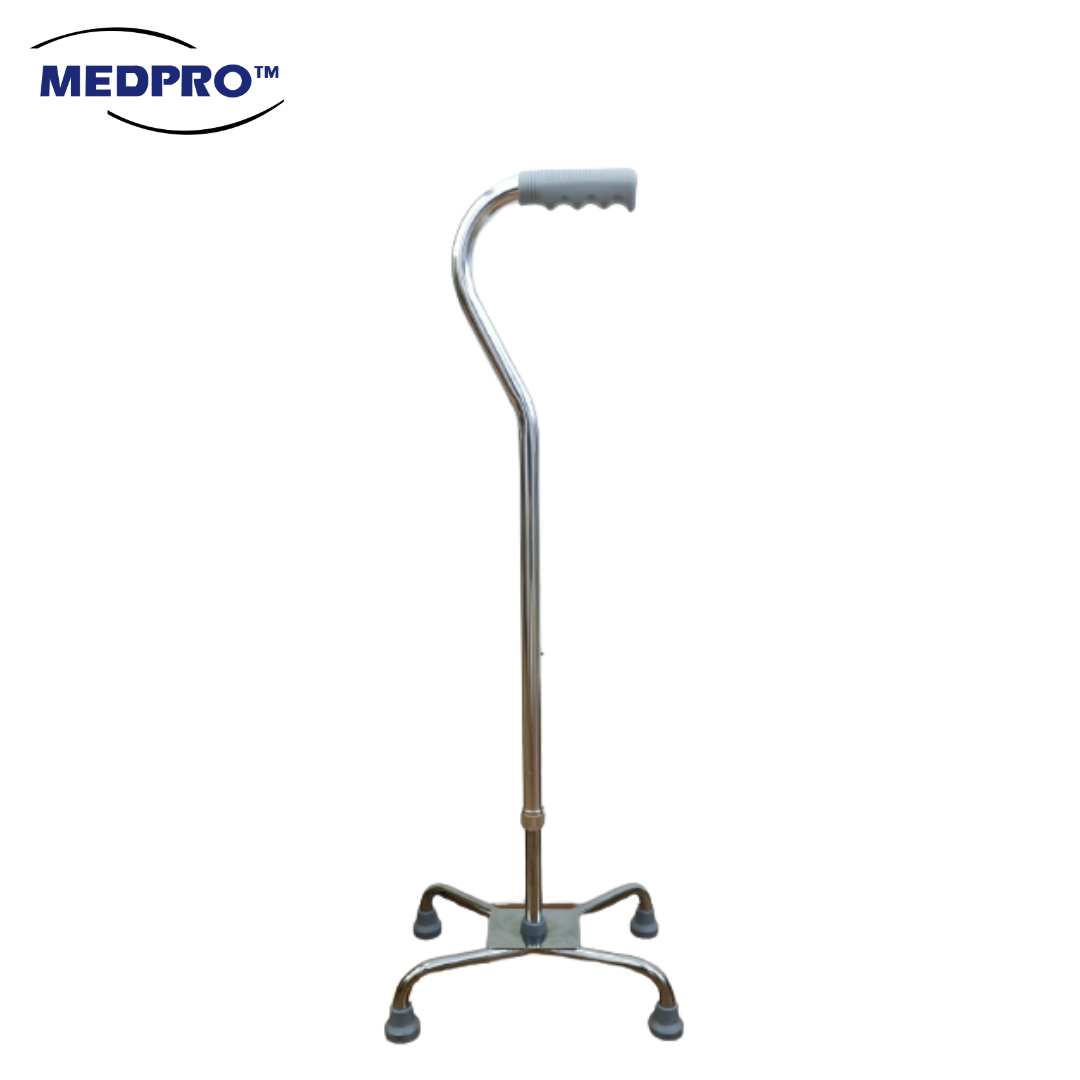 [NEW!] MEDPRO™ Silver Anti-Rust Broad Quad Cane / Quad Stick 900g ...