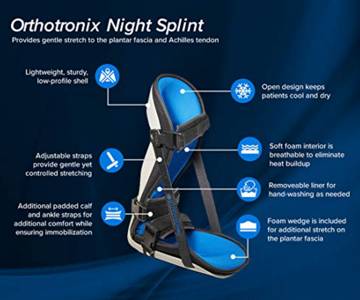 MEDPRO™ Rigid Night Splint for Stretching of Plantar Fascia, Achilles ...