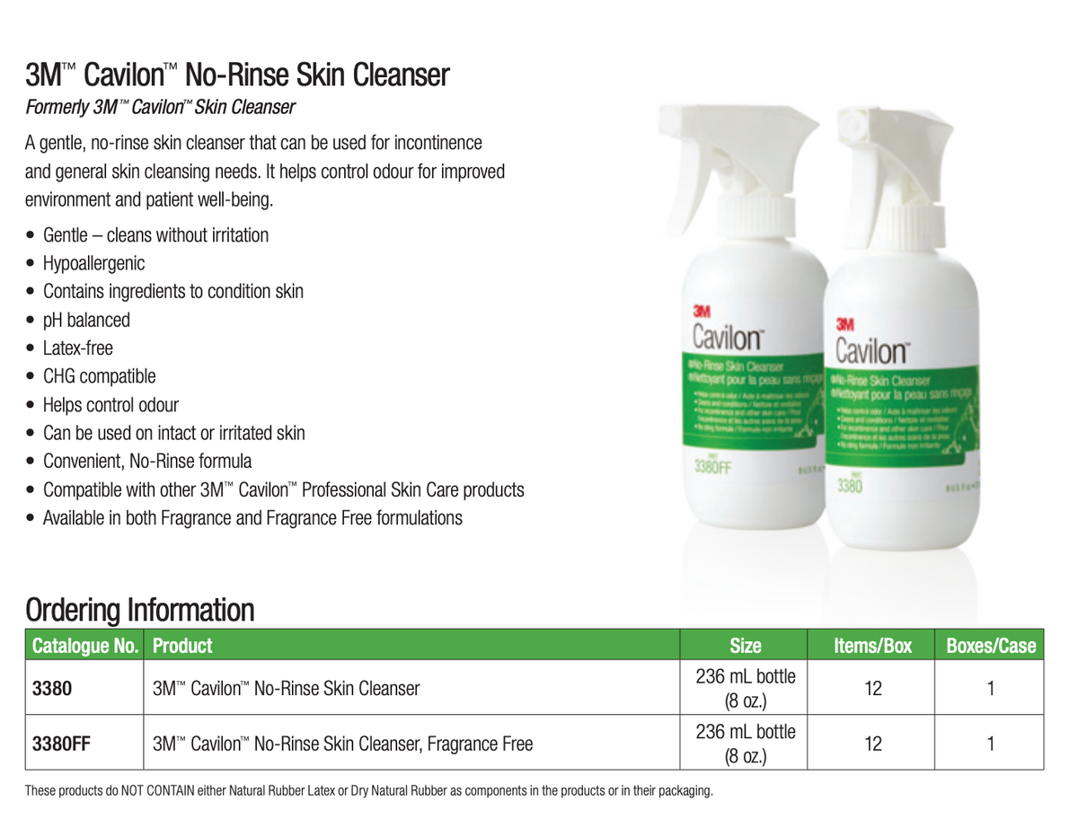 3M™ Cavilon™ No-Rinse Skin Cleanser 236ml – MEDPRO™ Medical Supplies
